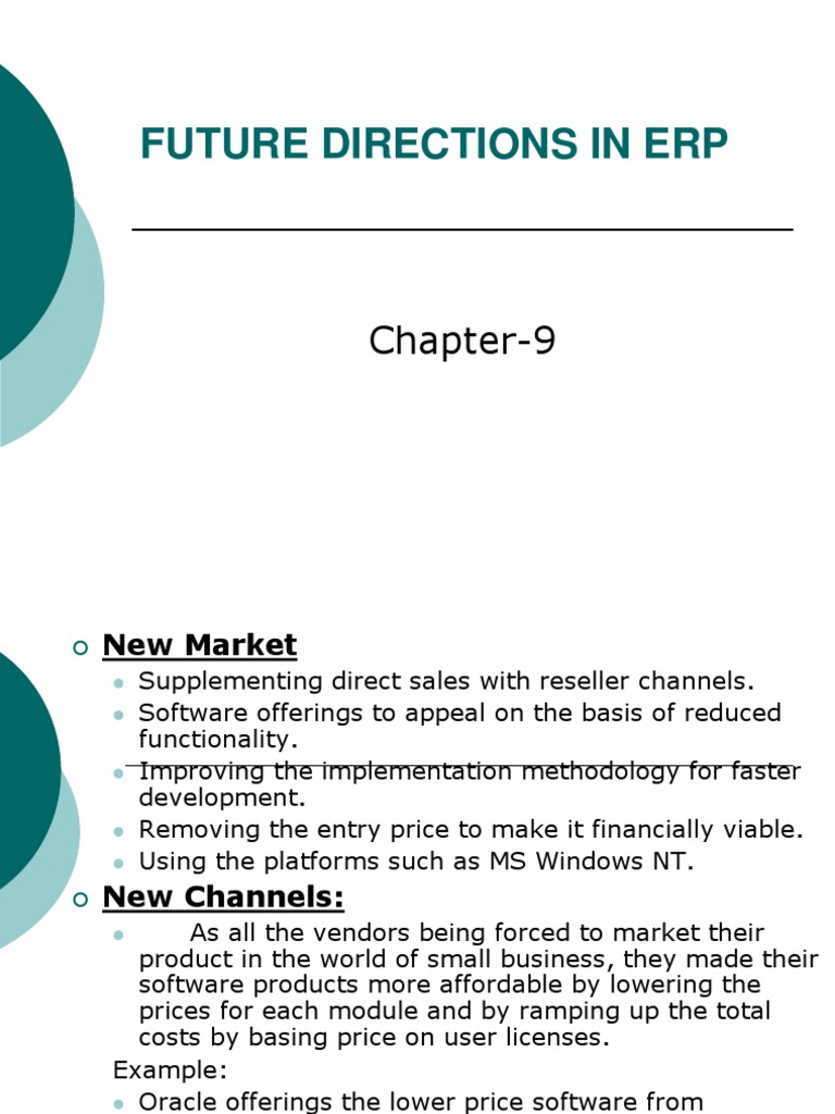 Future dIRECTIONS | Enterprise Resource Planning | Oracle Corporation