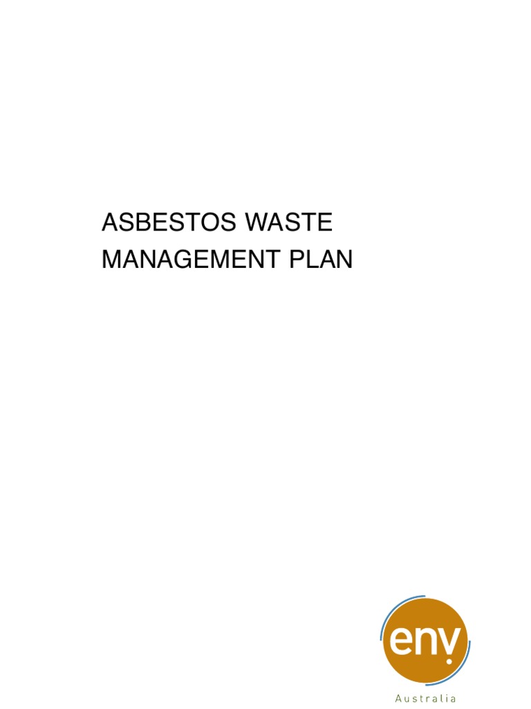 12-Abestos Waste Management Plan | PDF | Asbestos | Environmental ...