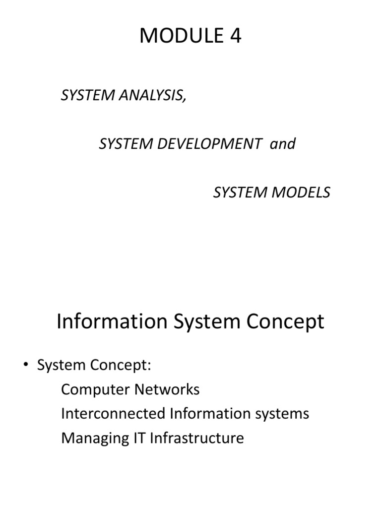 System Analysis, System Development and System Models | PDF | Systems ...