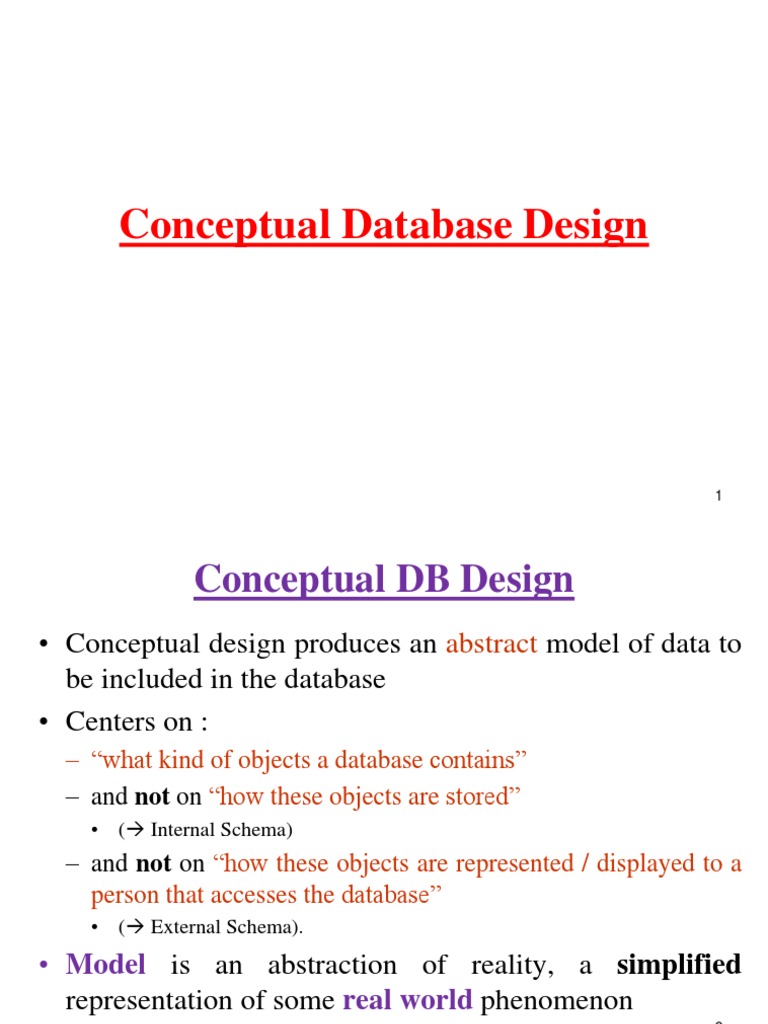 Conceptual Database Design | PDF | Conceptual Model | Data Model