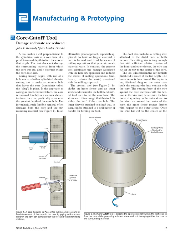 Core Cut - Off Tool | PDF | Crafts | Metalworking