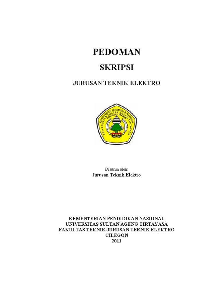 Panduan Skripsi Jte Untirta Tahun 2011 | PDF