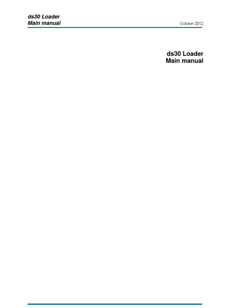 Ds30 Loader - Main Manual | PDF | Booting | Command Line Interface