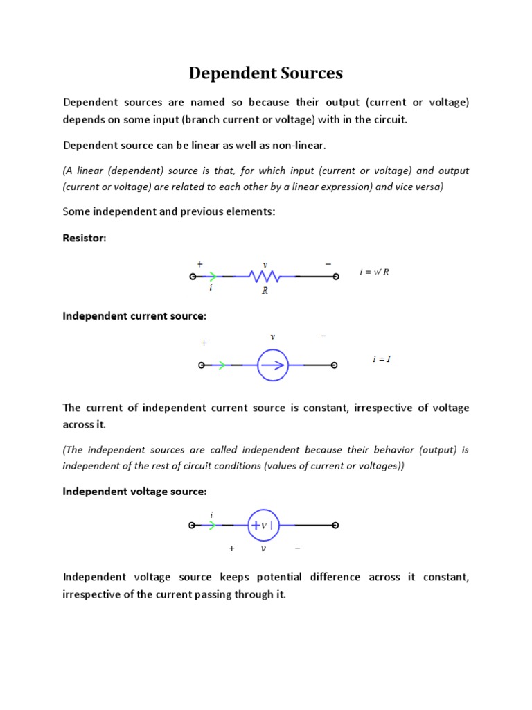 Dependent Sources | PDF | Electrical Network | Electrical Circuits
