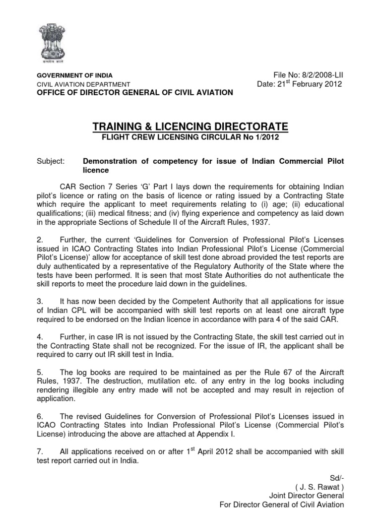 DGCA CPL Conversion Flow Chart | PDF | Pilot (Aeronautics) | Aviation
