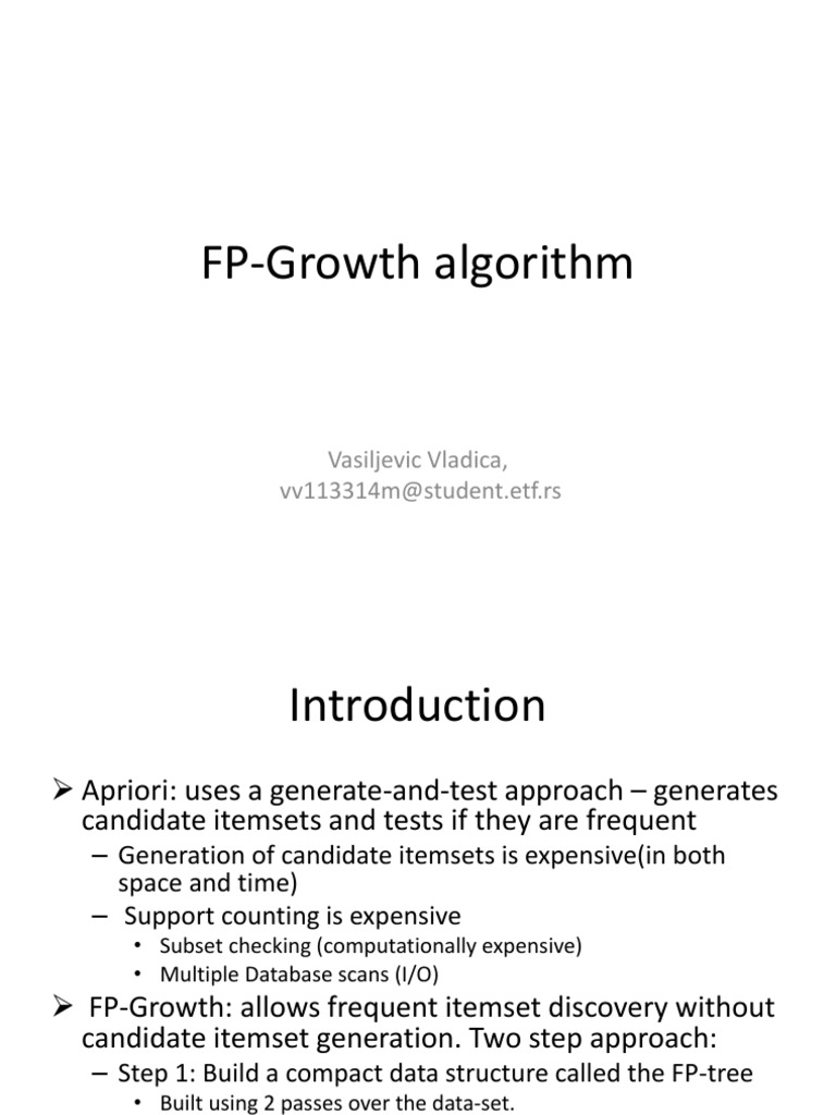 FP Growth Algorithm | PDF | Information Technology Management | Algorithms And Data Structures