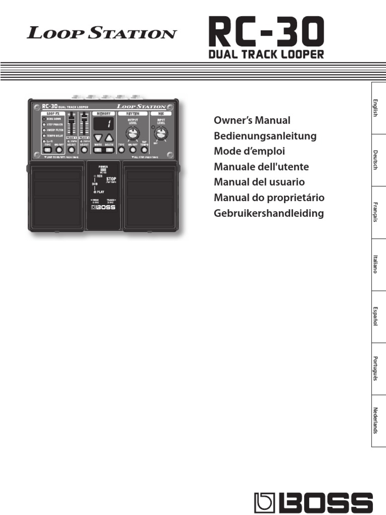 Boss Looper Manual RC-30 | PDF | Microphone | Electrical Connector