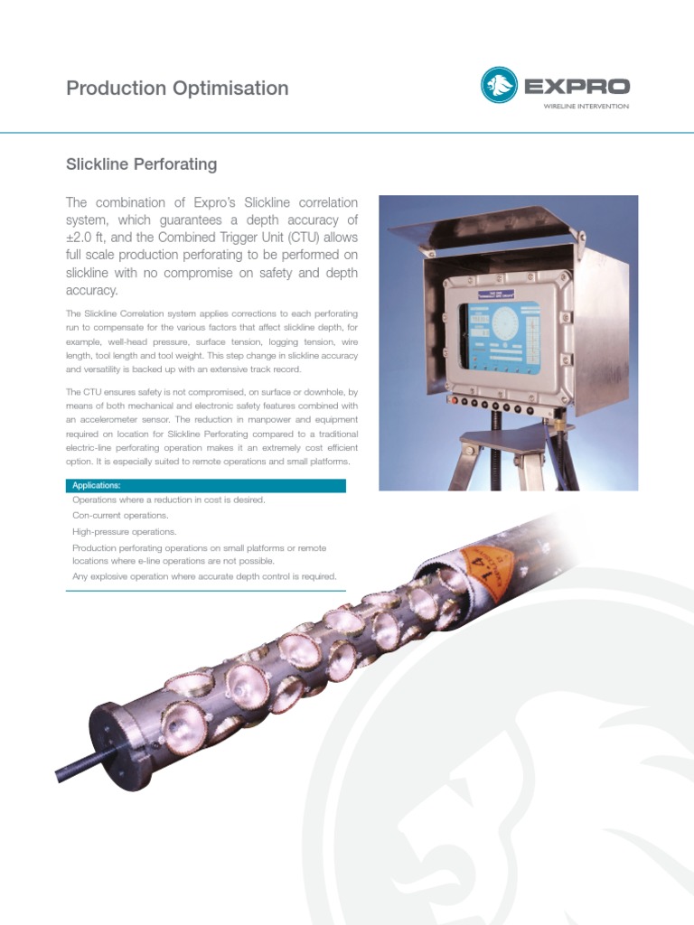 Slickline Perforating | PDF | Science | Engineering