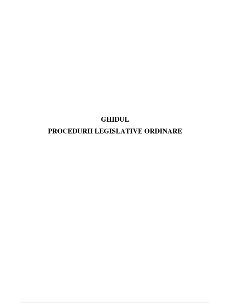 Procedura Legislativa Ordinara - Codecizia | PDF