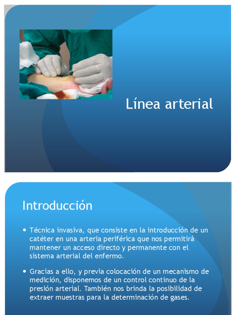 Disertación línea arterial | Artería | Infección