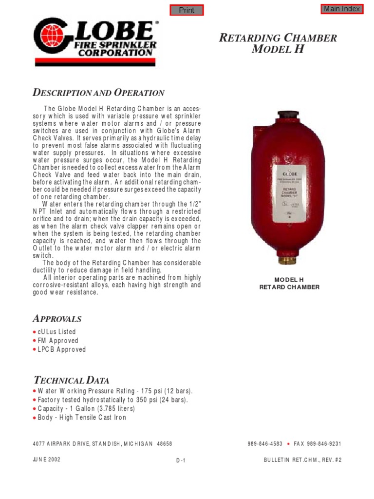 Retard Chamber | Valve | Gas Technologies