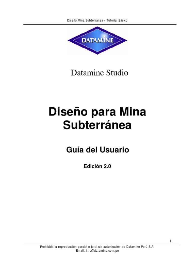 DATAMINE Mina Subterranea | PDF | Geometría | Informática y tecnología ...