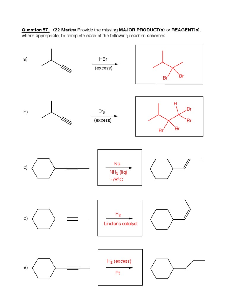 Where Appropriate, To Complete Each of The Following Reaction Schemes | PDF