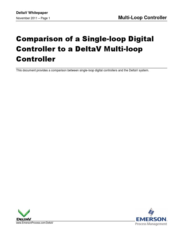 Comparison of A Single-Loop Digital Controller To A Deltav Multi-Loop ...