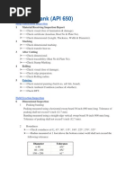 Welding Fabrication Procedure API 650 Tank | PDF | Welding | Construction