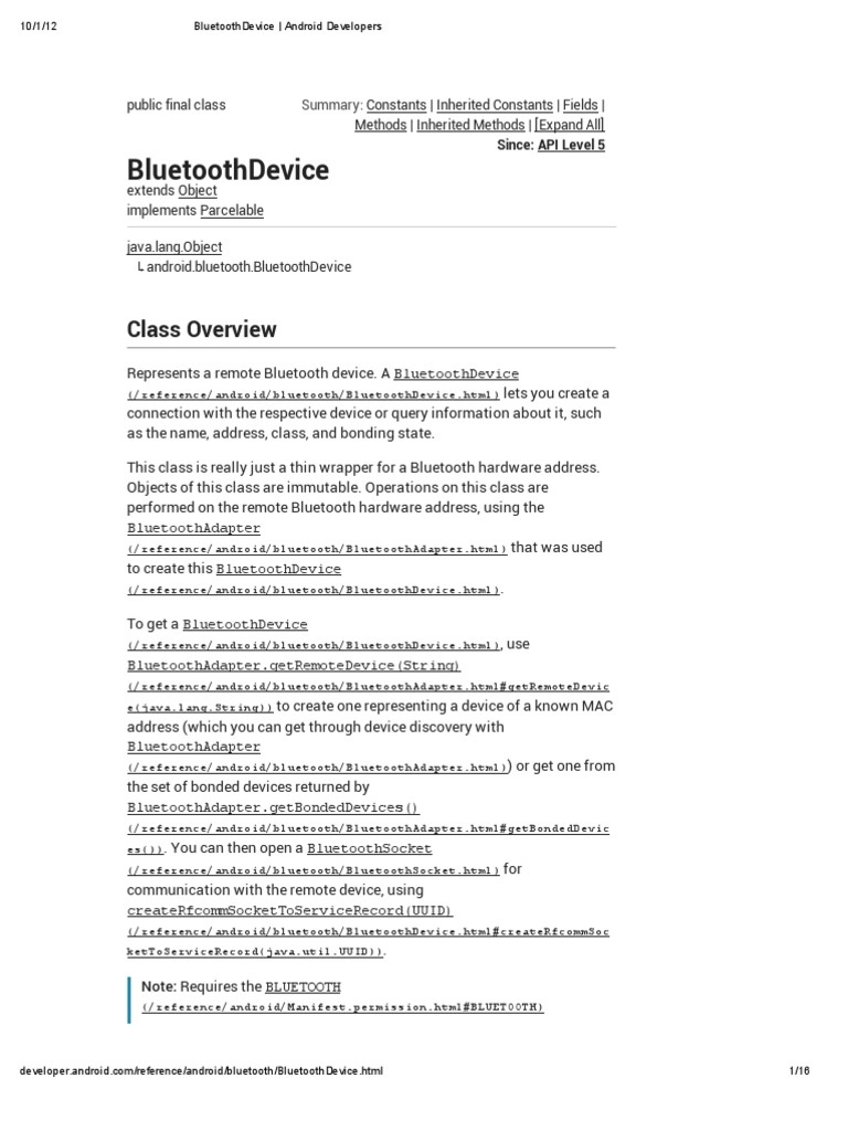 Android Bluetooth Tutorial Download Free Pdf Bluetooth C