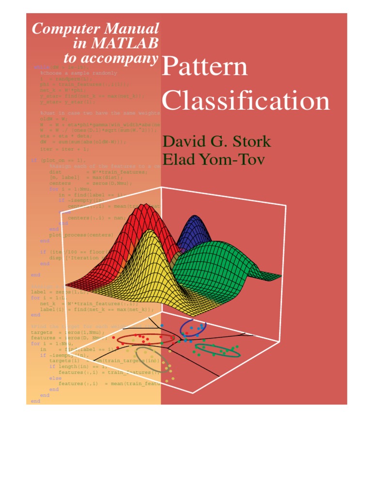 Pattern classification manual | Support Vector Machine | Statistical ...
