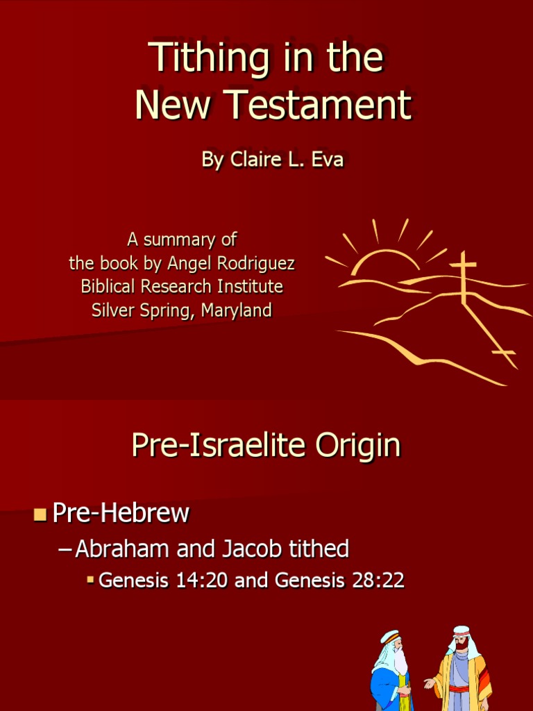 Tithing in The New Testament (Claire L. Eva) | PDF | Tithe | Priest