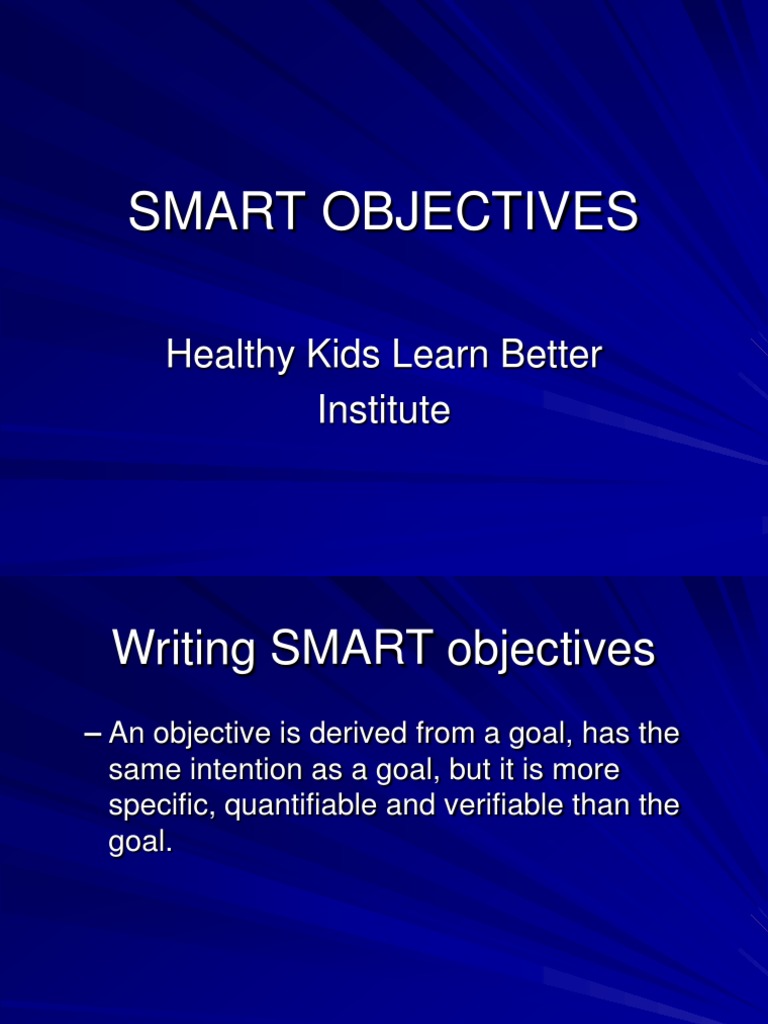 smart objectives | Goal | Applied Psychology