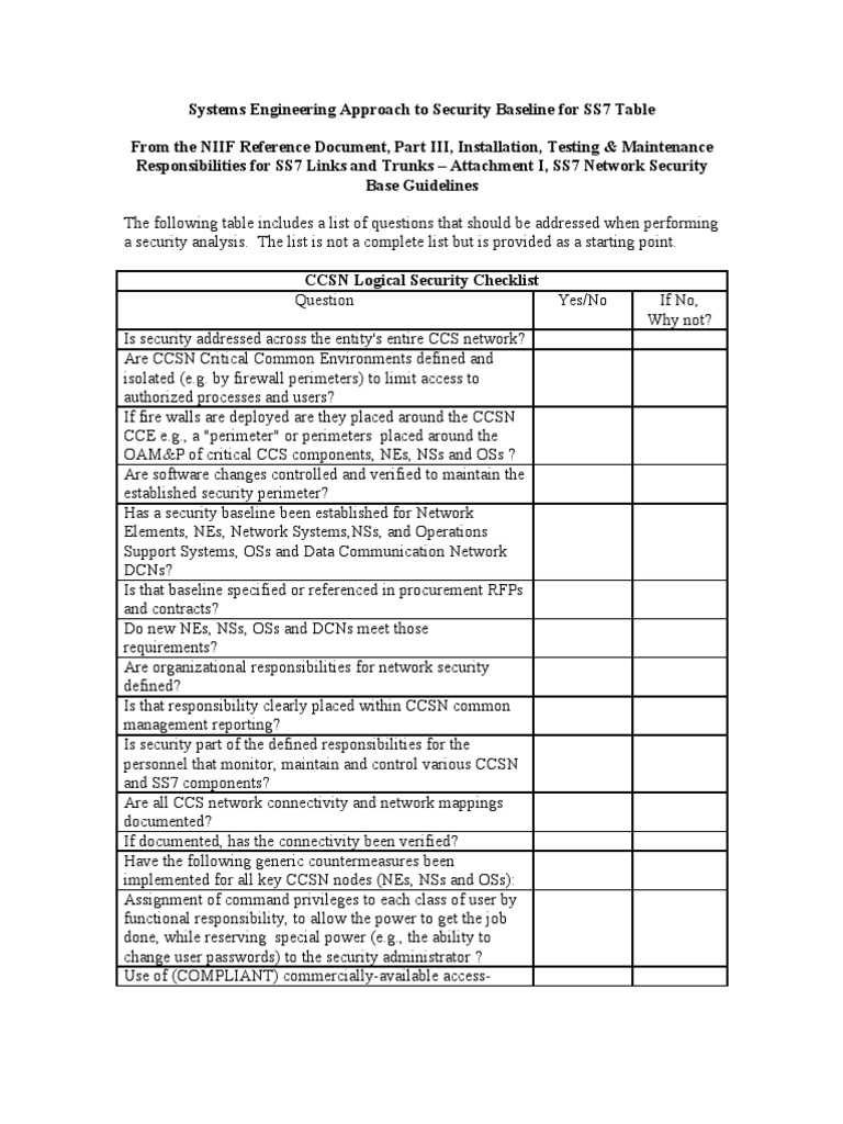 ss7 Table | PDF