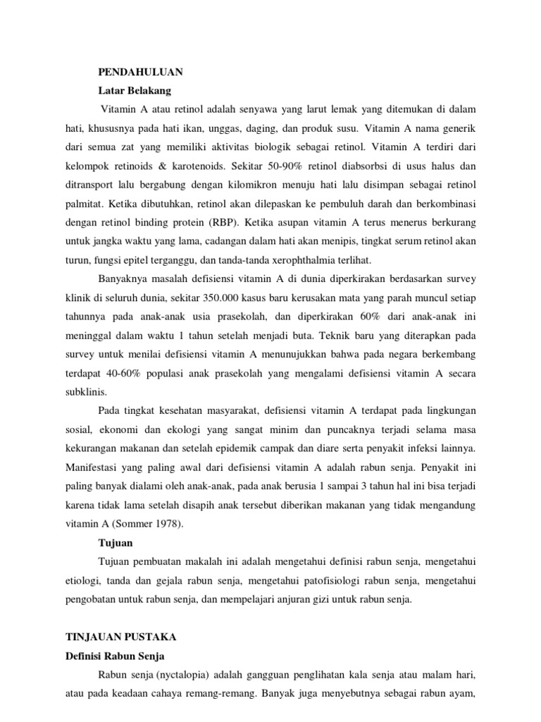 Penyebab dan Gejala Rabun Senja | PDF
