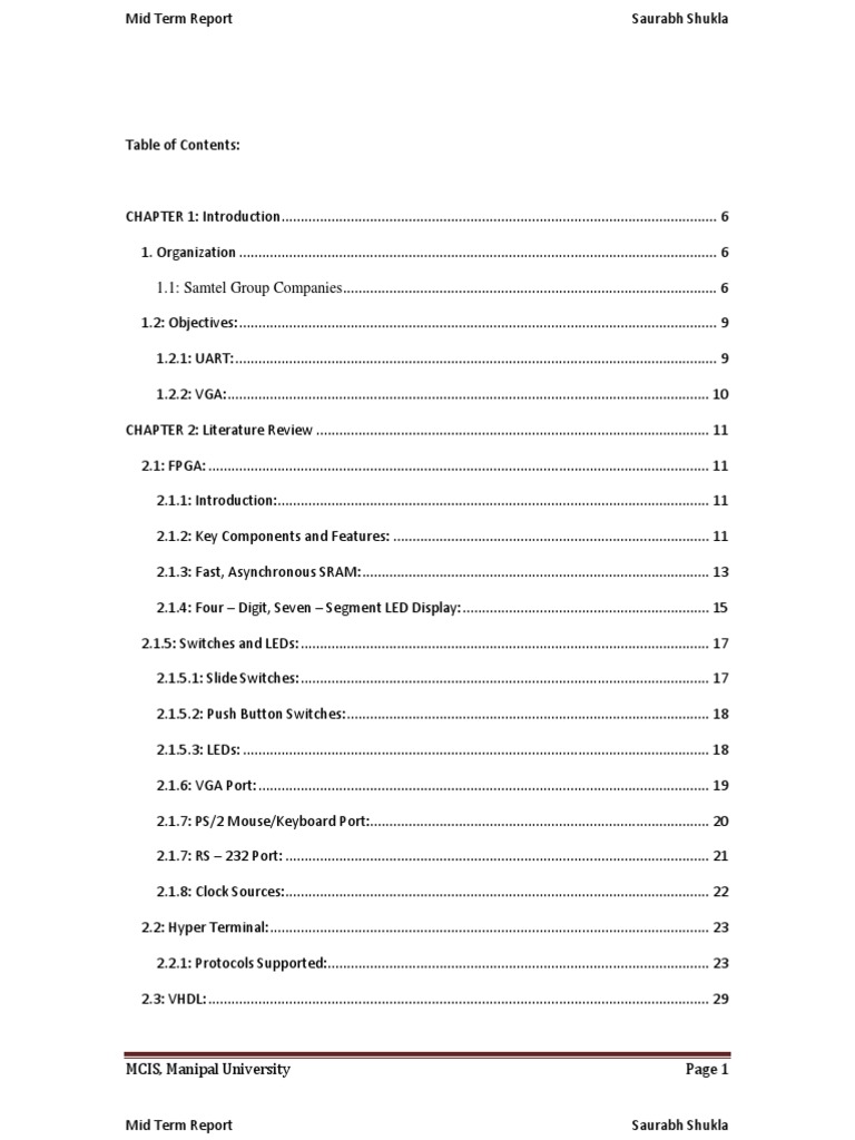 UART (VHDL) && VGA (Verilog) | PDF | Computer Terminal | Vhdl