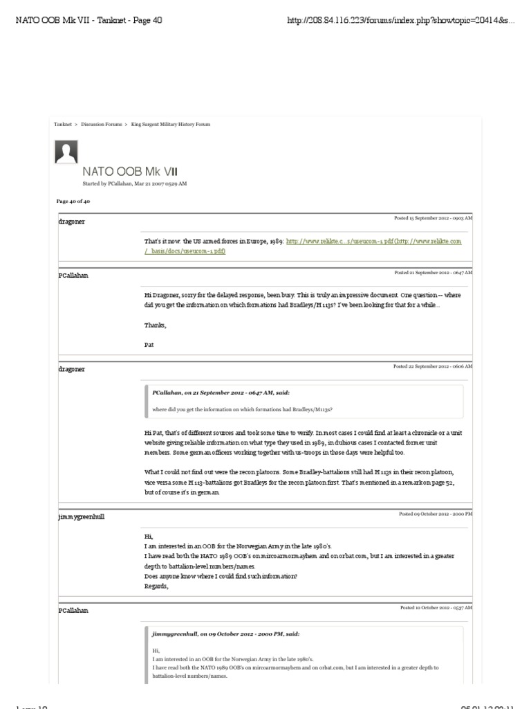 Norwegian Army Orbat 2005 | PDF | Battalion | Platoon