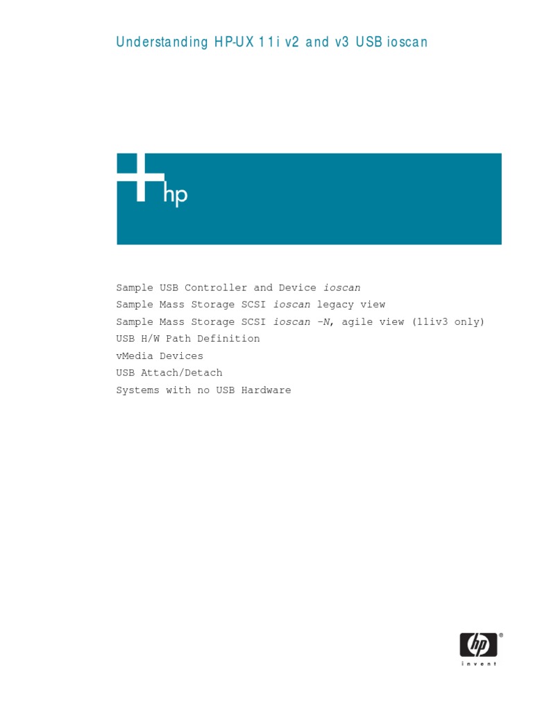 Understanding HP-UX 11i v2 and v3 USB Ioscan | PDF | Usb | Device Driver