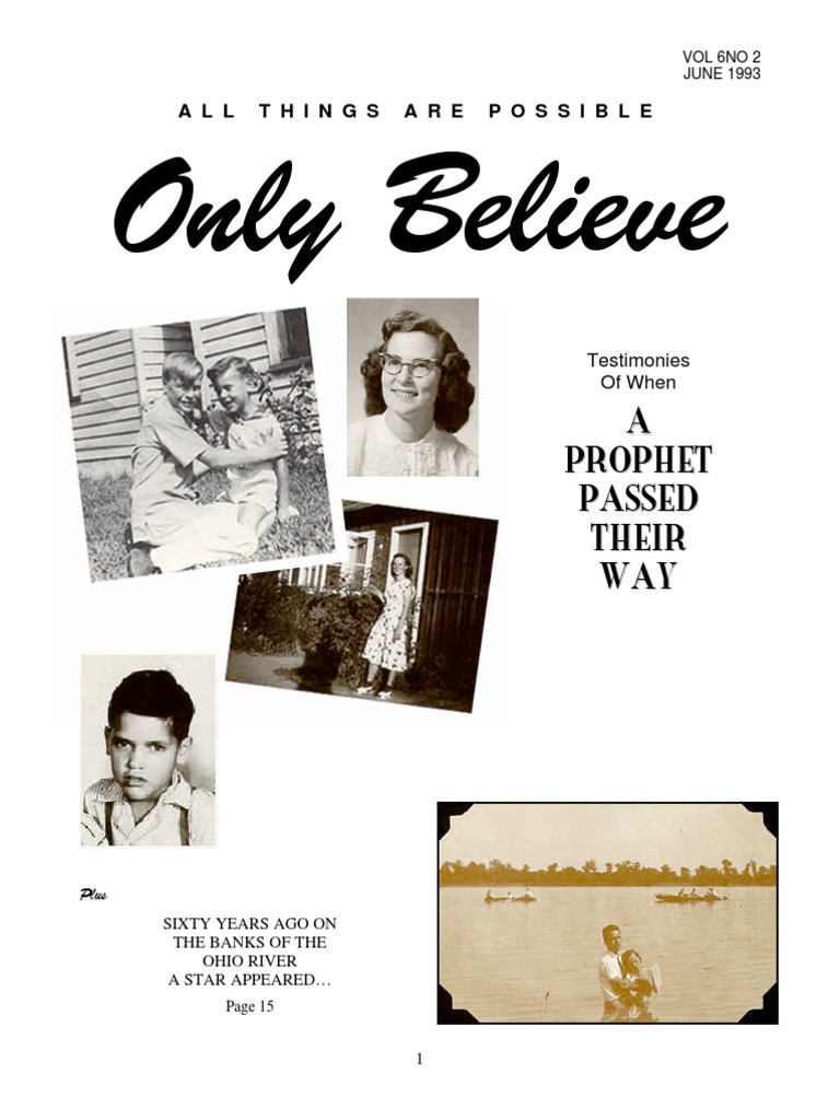Testimonies - Only Believe Magazine | PDF | Jesus | Baptism