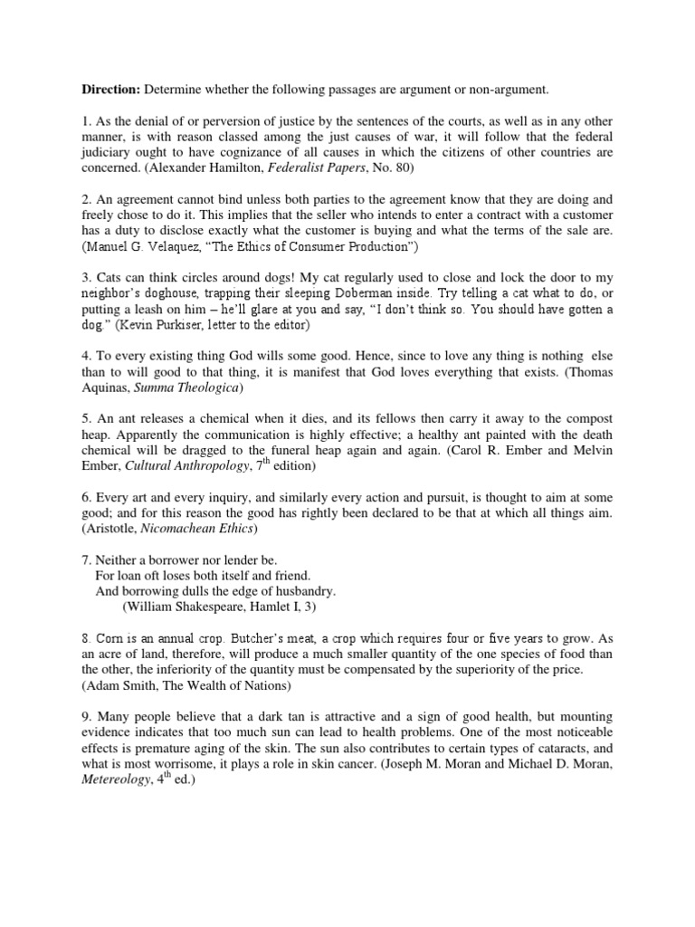Identifying Non-Argument Passages | PDF | Rapid Eye Movement Sleep ...