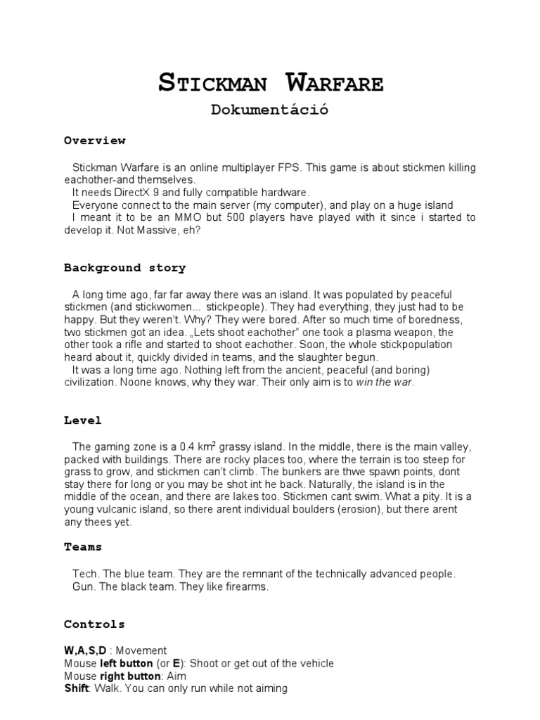 Stickman Warfare: Online FPS Guide | PDF | Young Adult