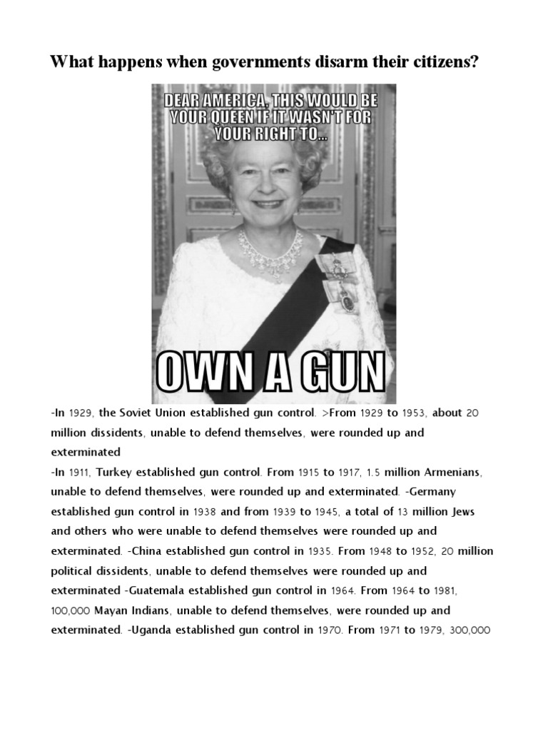 What Happens When Governments Disarm Their Citizens | PDF | Gun ...