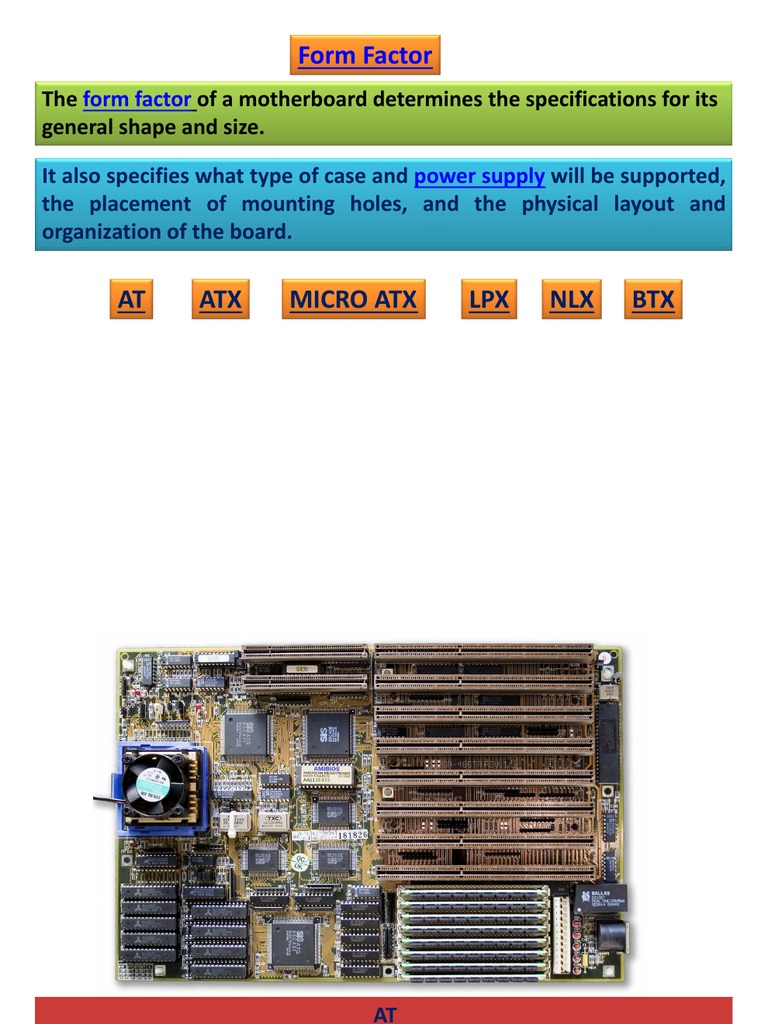 Form Factor: AT ATX Micro Atx LPX NLX BTX | Download Free PDF | Cpu ...
