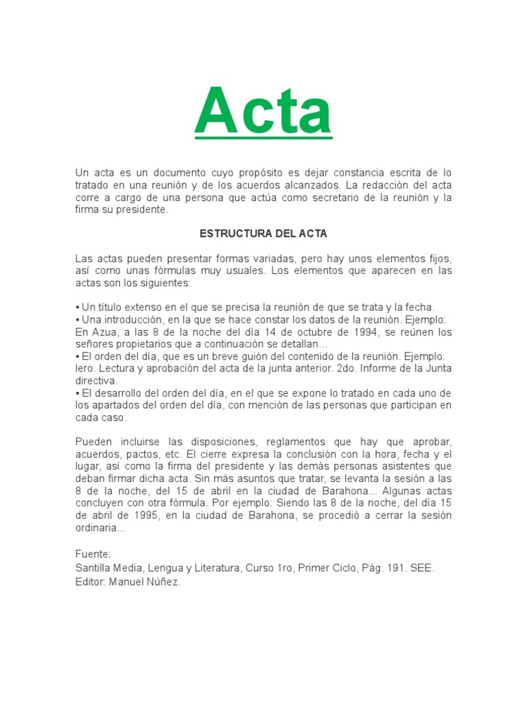 Guía de Redacción de Actas | PDF | Derecho