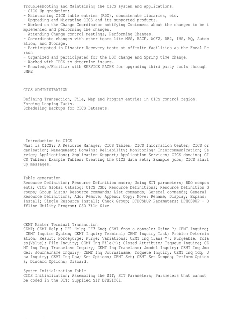 Cics Admin | PDF | Transport Layer Security | Ibm Db2