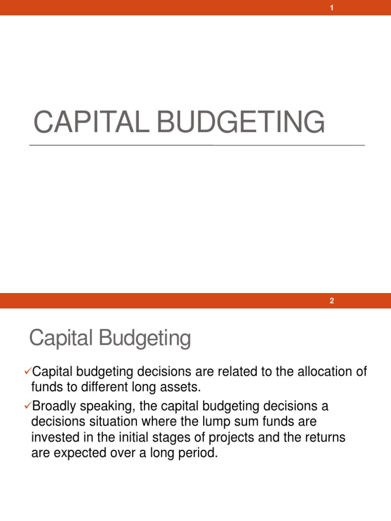 Capital Budgeting With Illustration and Theory | PDF | Net Present ...
