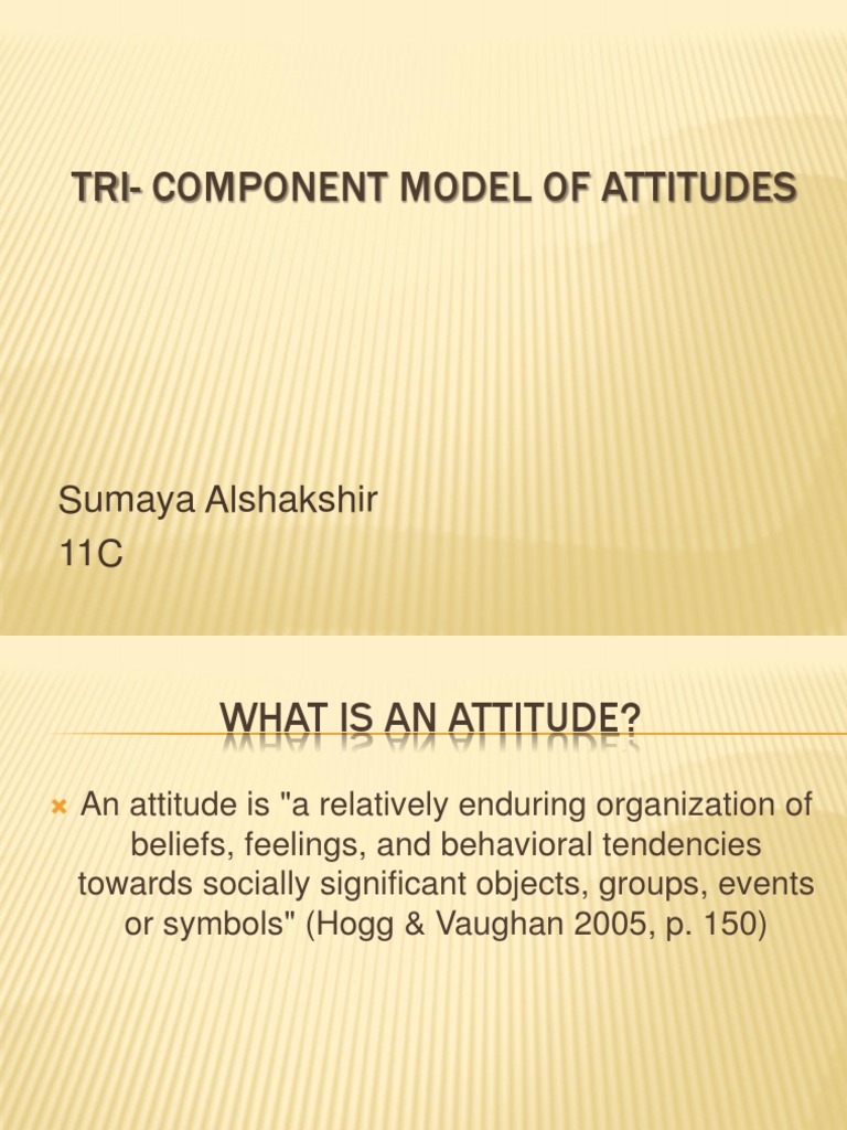 Tri-Component Model of Attitudes Explained | PDF | Attitude (Psychology ...