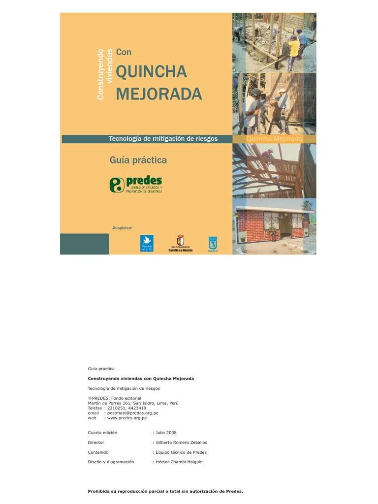 Guía de Construcción con Quincha Mejorada | PDF | Fundación (Ingeniería ...
