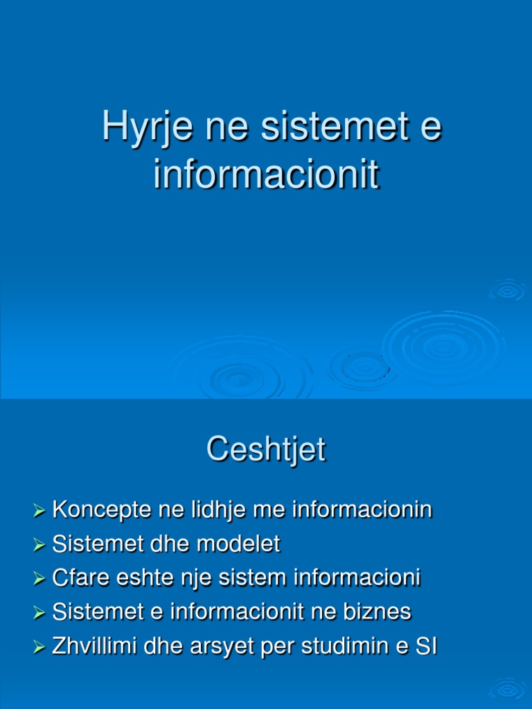 Hyrje Ne Sistemet e Informacionit | PDF