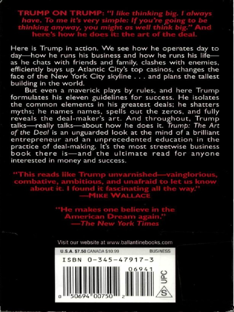 Donald Trump-The Art of The Deal | PDF