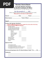 Church Departmental Report Template | PDF | Career & Growth