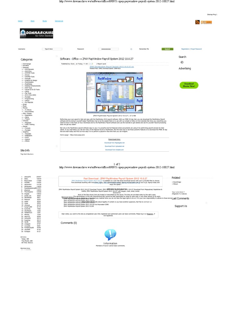 ZPAY PayWindow Payroll System | PDF | World Wide Web | Internet & Web