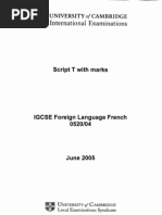 IGCSE French Paper 4 Candidate Responses | PDF | Verb | Question
