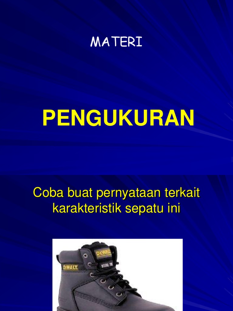 Materi Power Point Pengukuran | PDF | Metode & Bahan Ajar | Teknologi ...