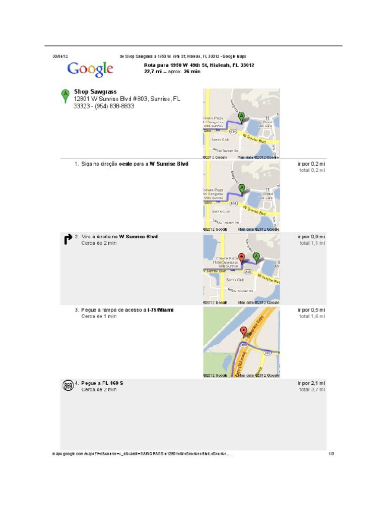 Mapa Sawgrass X Ramada1950 W 49th ST, Hialeah, FL 33012 - Google Maps ...