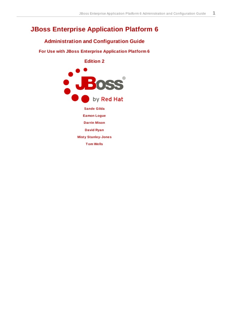 JBoss Enterprise Application Platform-6-Administration and Configuration Guide-En-US | PDF ...