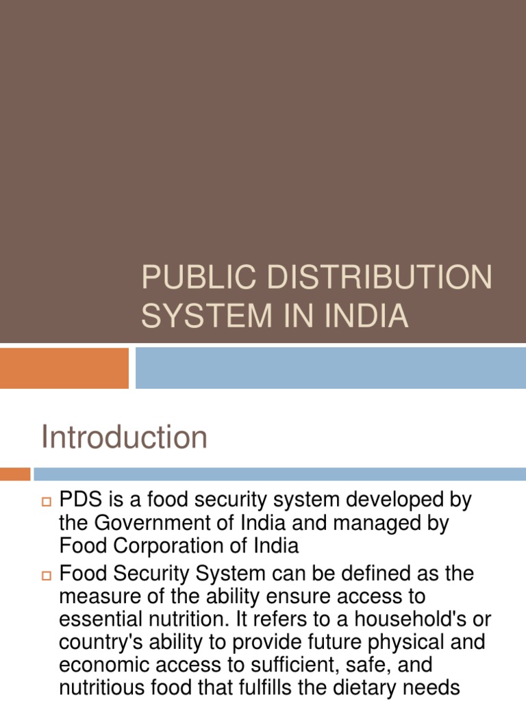 Public Distribution System in India | PDF | Food And Drink | Economies