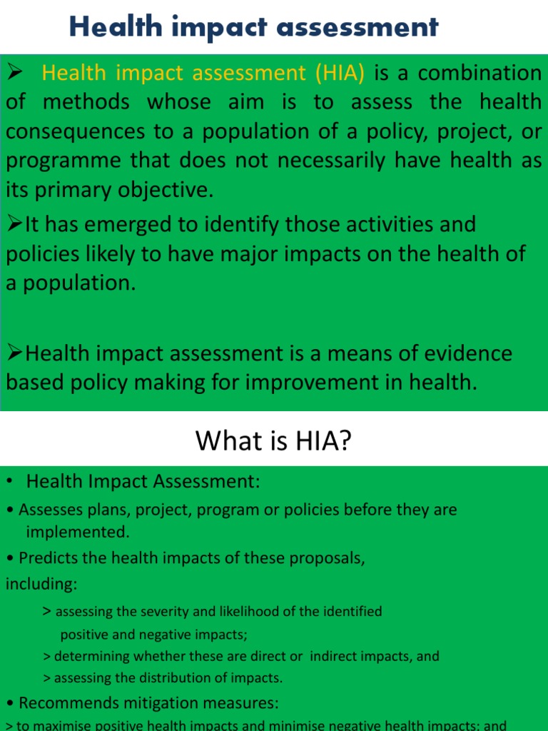 Understanding Health Impact Assessment | PDF | Risk Management | Risk