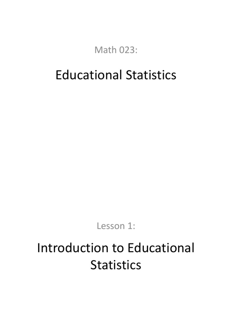 Introduction to Educational Statistics | PDF | Statistical Hypothesis ...