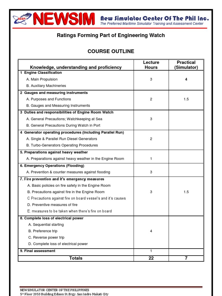 Engine Room Watch Training Course | PDF | Science & Mathematics ...